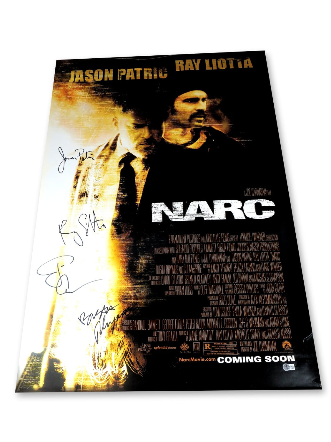 Narc Cast Signed Autographed 27X40 Poster Jason Patric Ray Liotta +2 ...