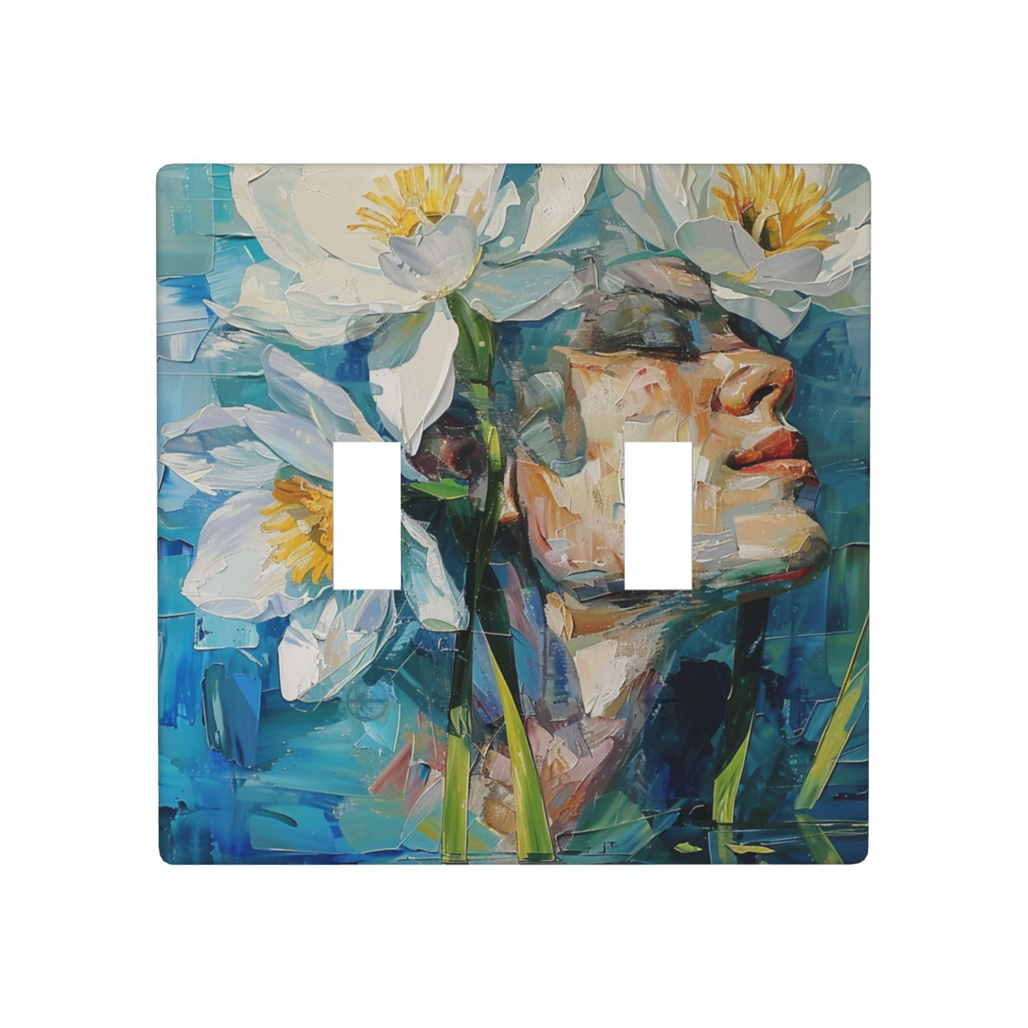 Narcissus Daffodil Face Art Switch Cover Decorative Wall Plate ...