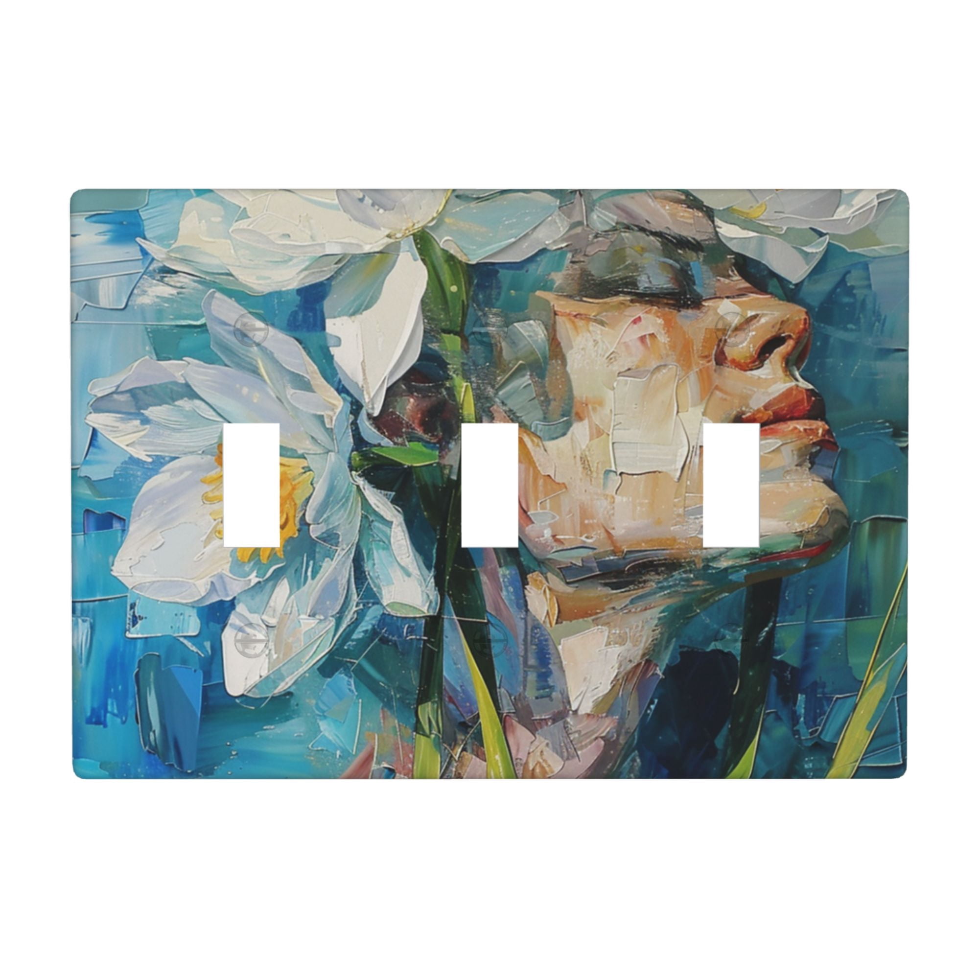 Narcissus Daffodil Face Art Switch Cover Decorative Wall Plate ...