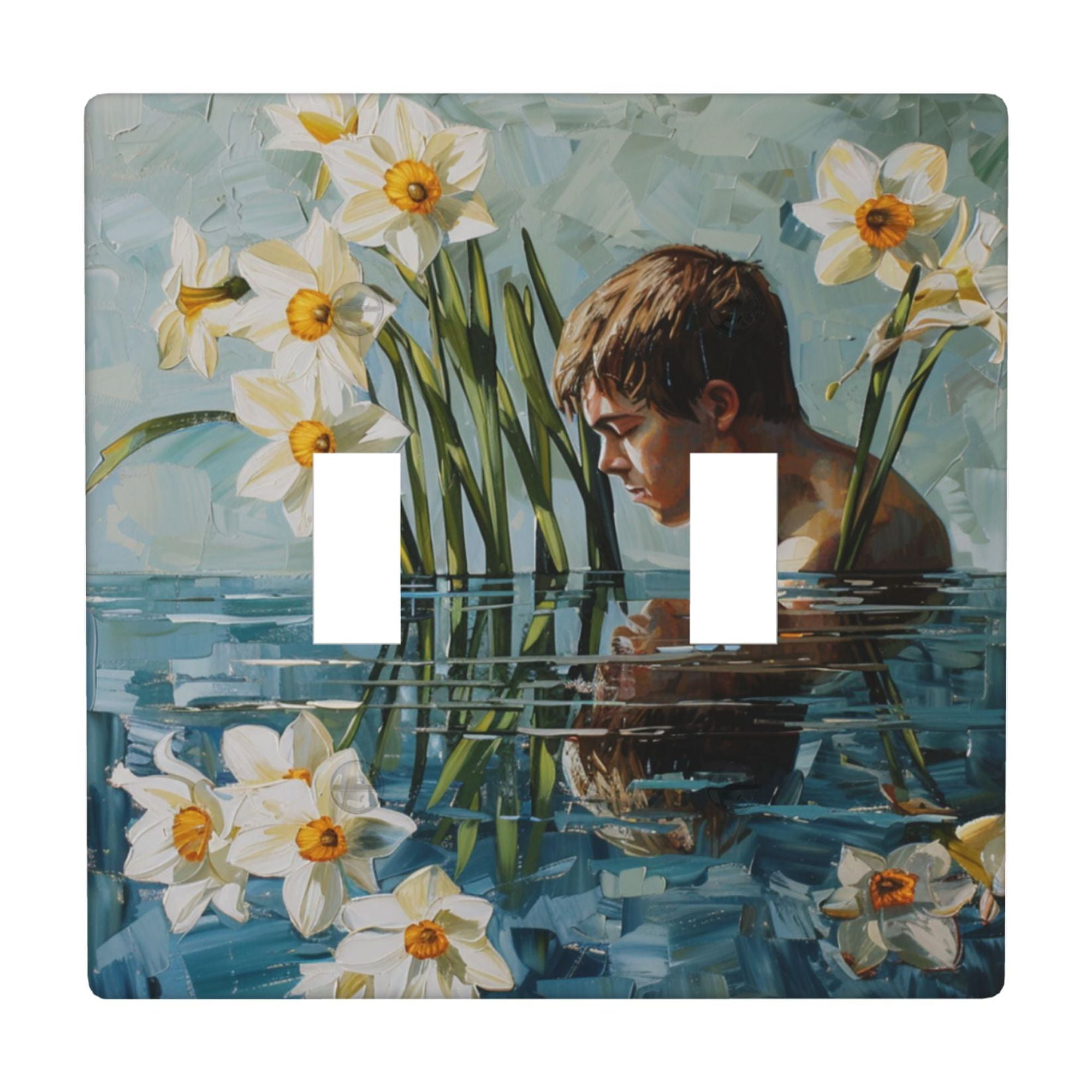 Narcissus Daffodil Reflection Switch Cover Decorative Wall Plate ...