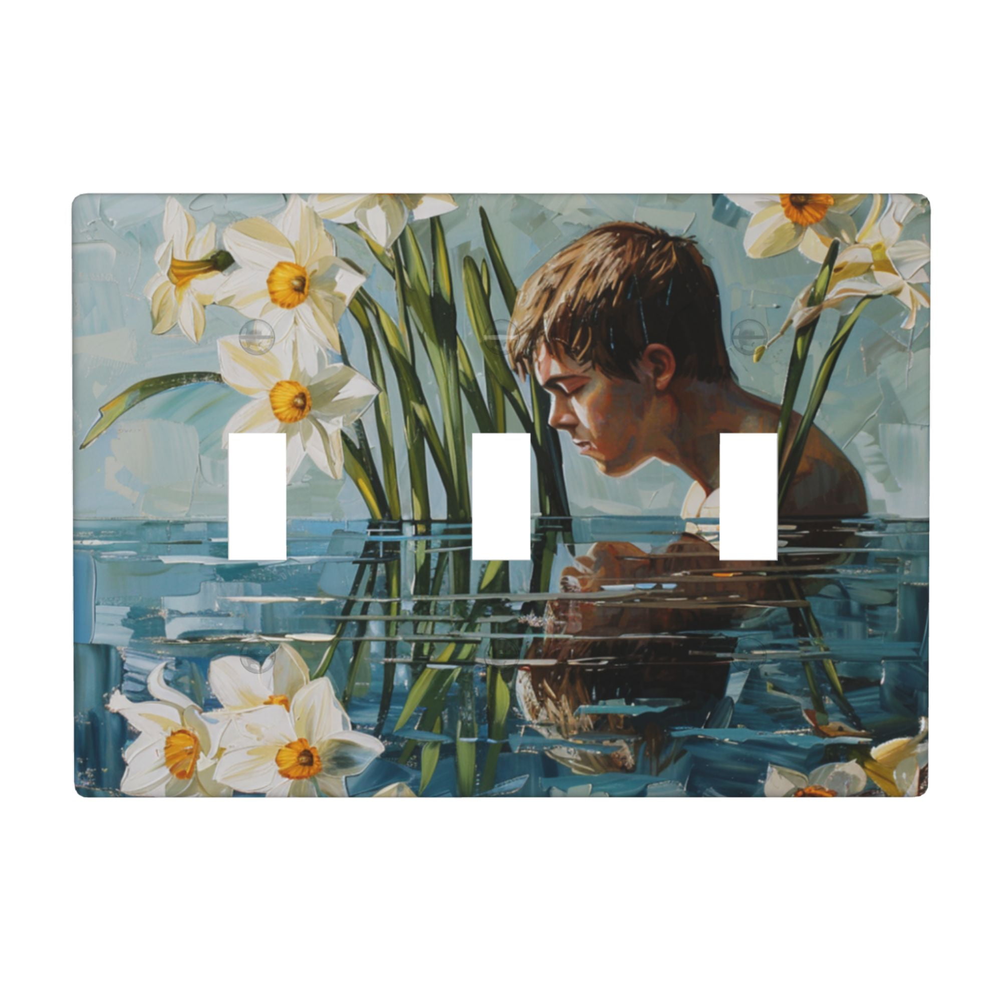Narcissus Daffodil Reflection Switch Cover Decorative Wall Plate ...