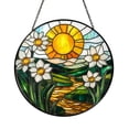 Narcissus Flower Stained Glass Suncatcher – December Birth Month Window ...
