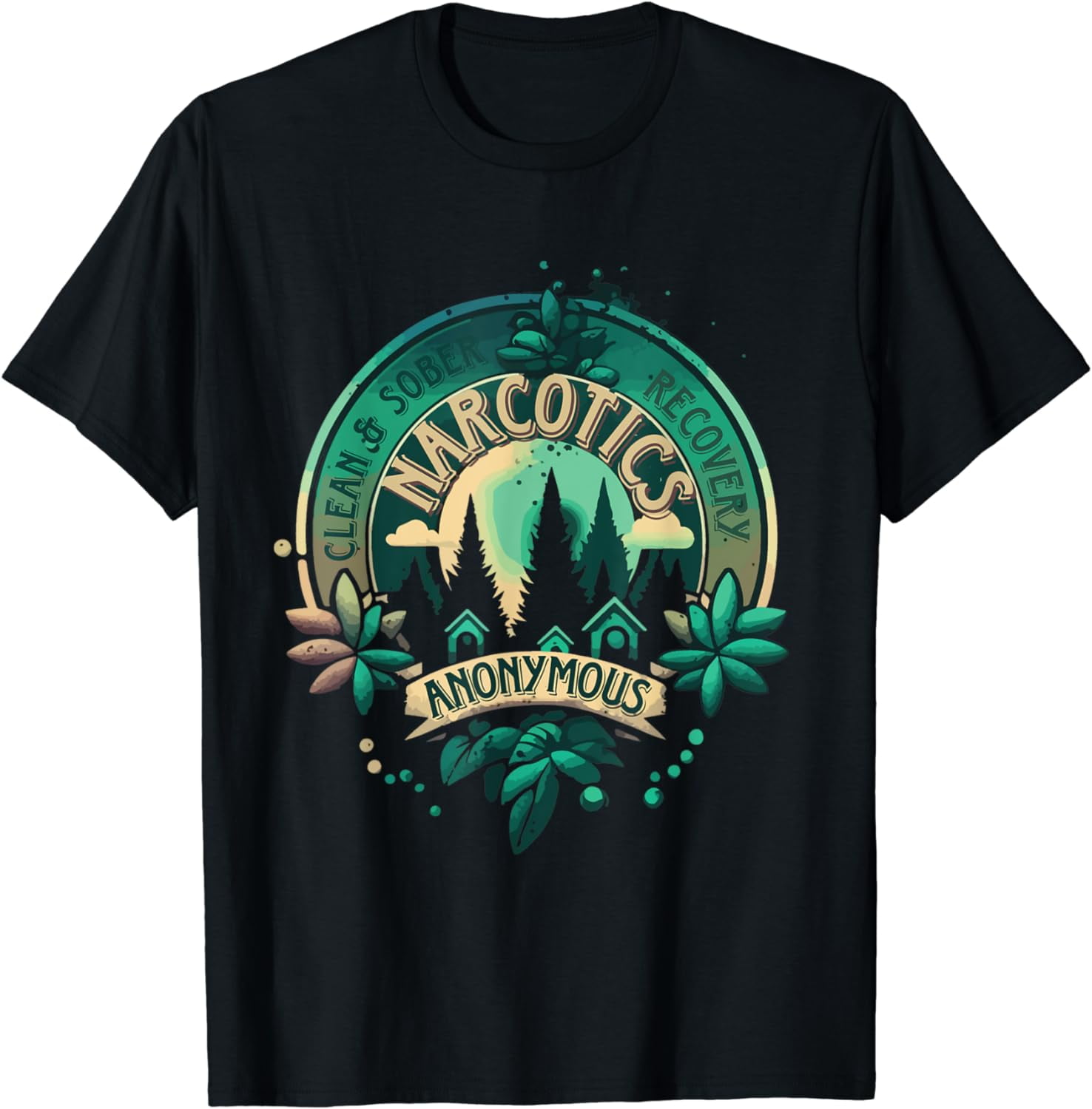 Narcotics Anonymous Clean Living Sobriety T-Shirt - Walmart.com