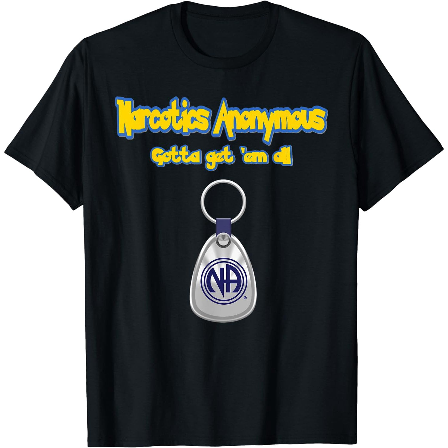 Narcotics Anonymous Shirts 12 Step Recovery Na Key Tags T-Shirt ...