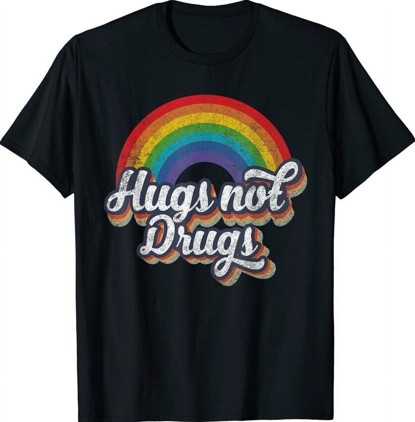 Narcotics Anonymous Shirts Hugs Not Drugs AA NA Sobriety T-Shirt ...