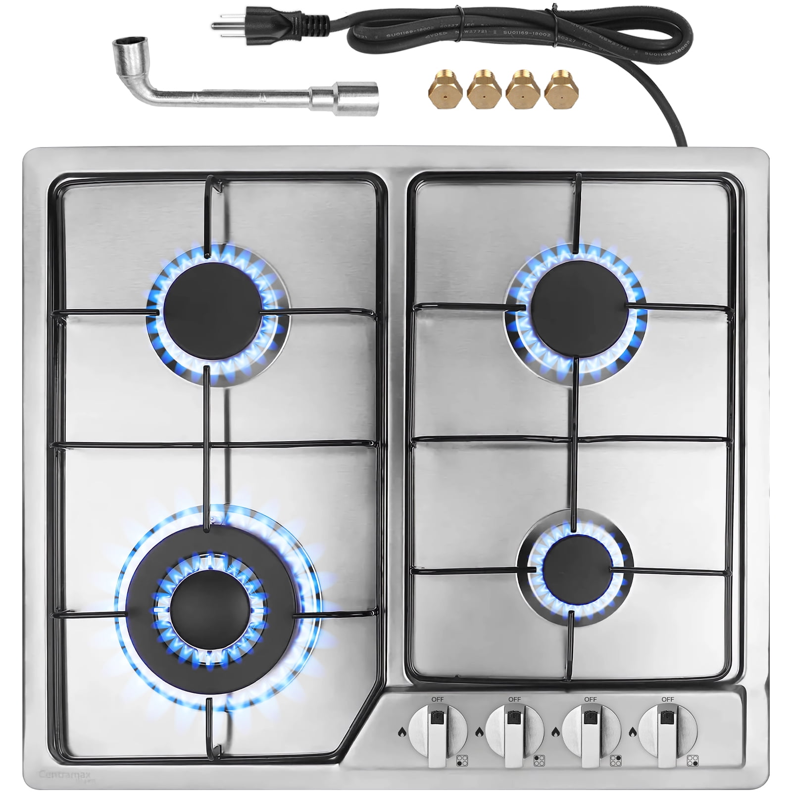 Nardea Gas Stove Top 4 Burner, 24 Inch Gas Cooktop for NG/LPG ...