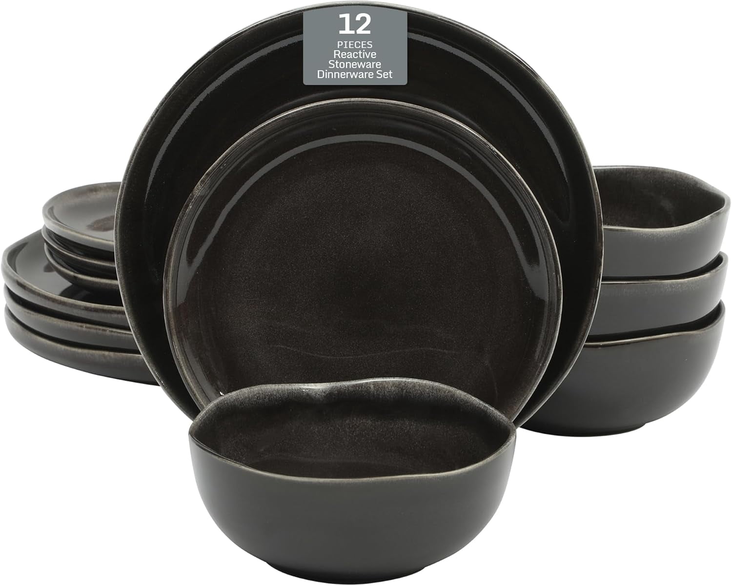 Nardini 12 Piece (Service for 4) Plates and Bowls Reactive Glaze Dishes ...