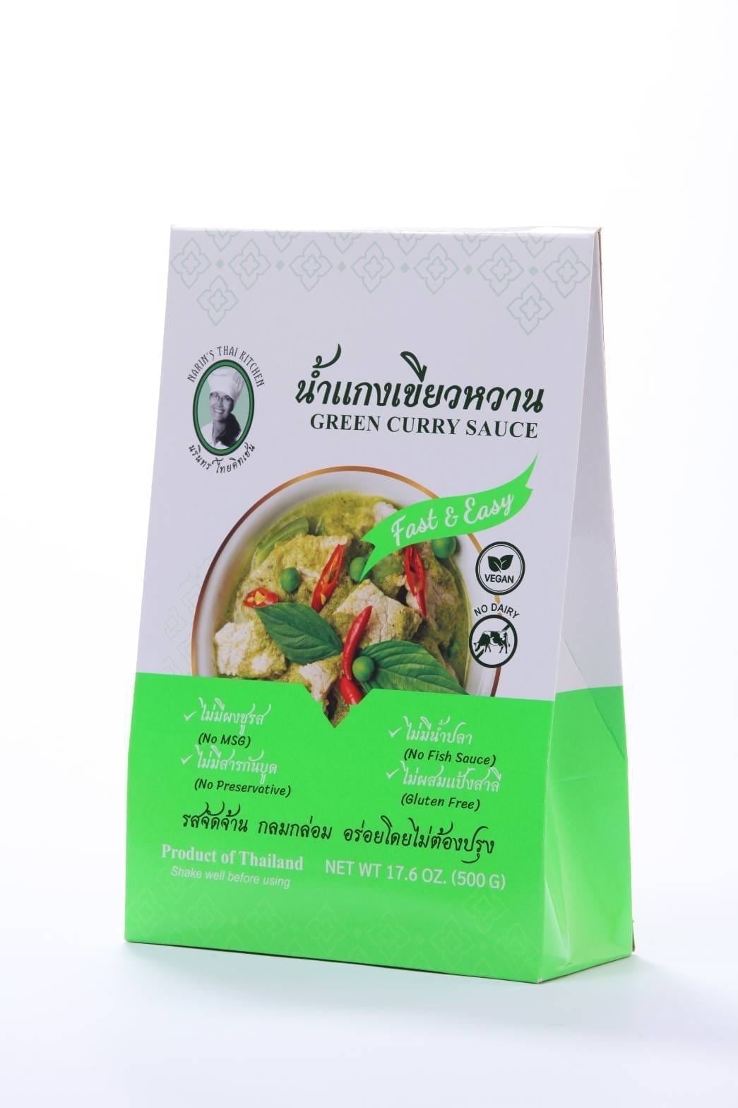 Narin's Thai Kitchen Green Curry Sauce – Spicy Thai Green Curry Base with Basil & Lemongrass ...