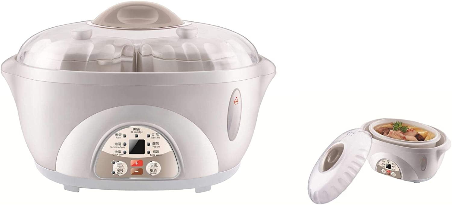 Narita Large 1.5L Electric Stew Cooker NSQ-165X, Double Capacity, Food ...