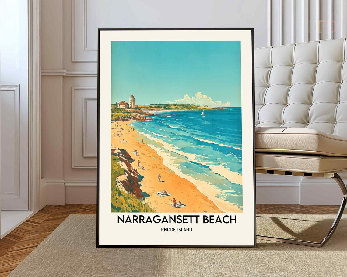 Narragansett Print, Narragansettnarragansett Poster, Narragansett Photo ...