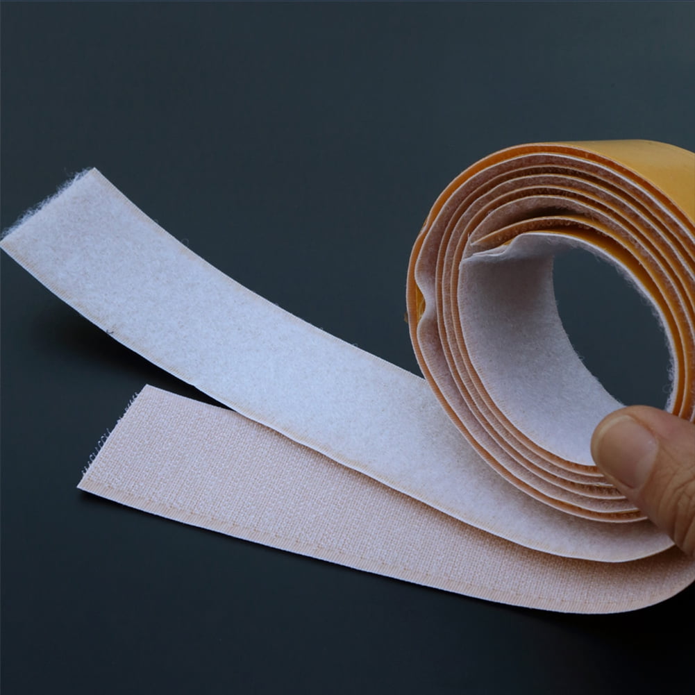 Narrow 38mm White Adhesive Velcro Strip - Heavy Duty, No Residue for ...