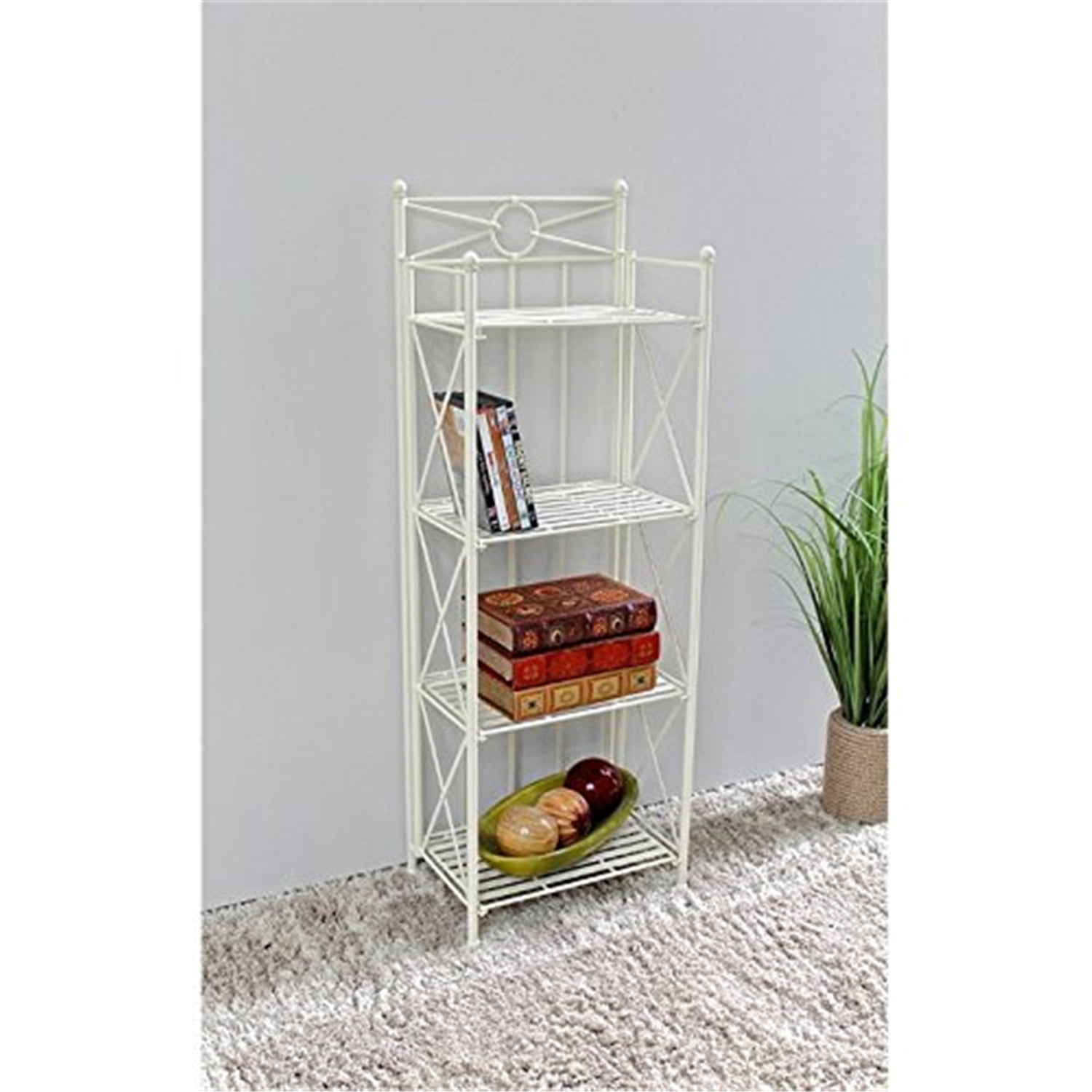 International Caravan Narrow 4-Tier Iron Folding Bakers Rack - Walmart.com