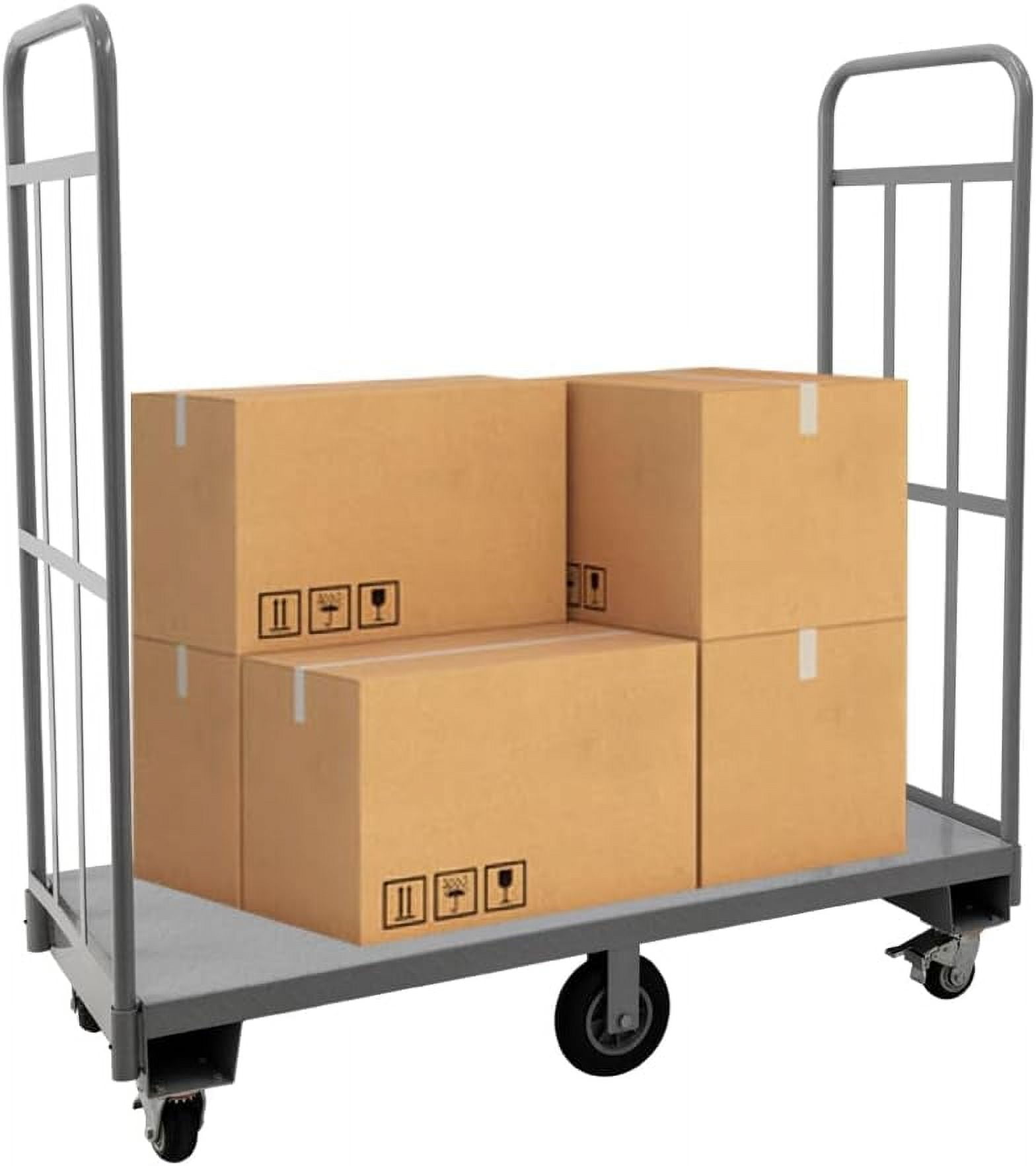 Narrow Aisle U-Boat Platform Truck Dolly, 60"x24" Heavy Duty U- Boat ...