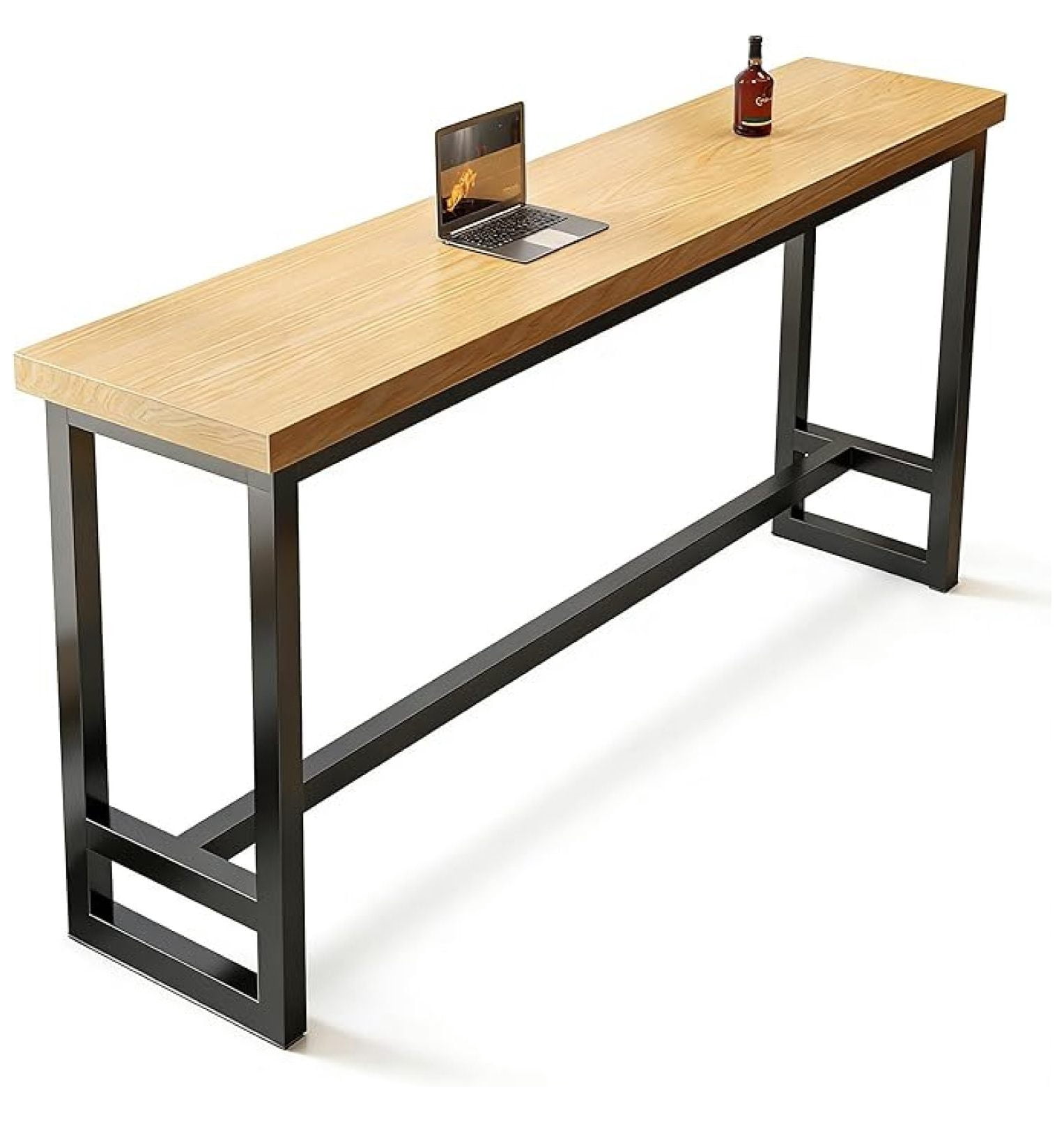 Narrow Bar Table - 41" Counter Height Long Bar Table with Solid Wood ...