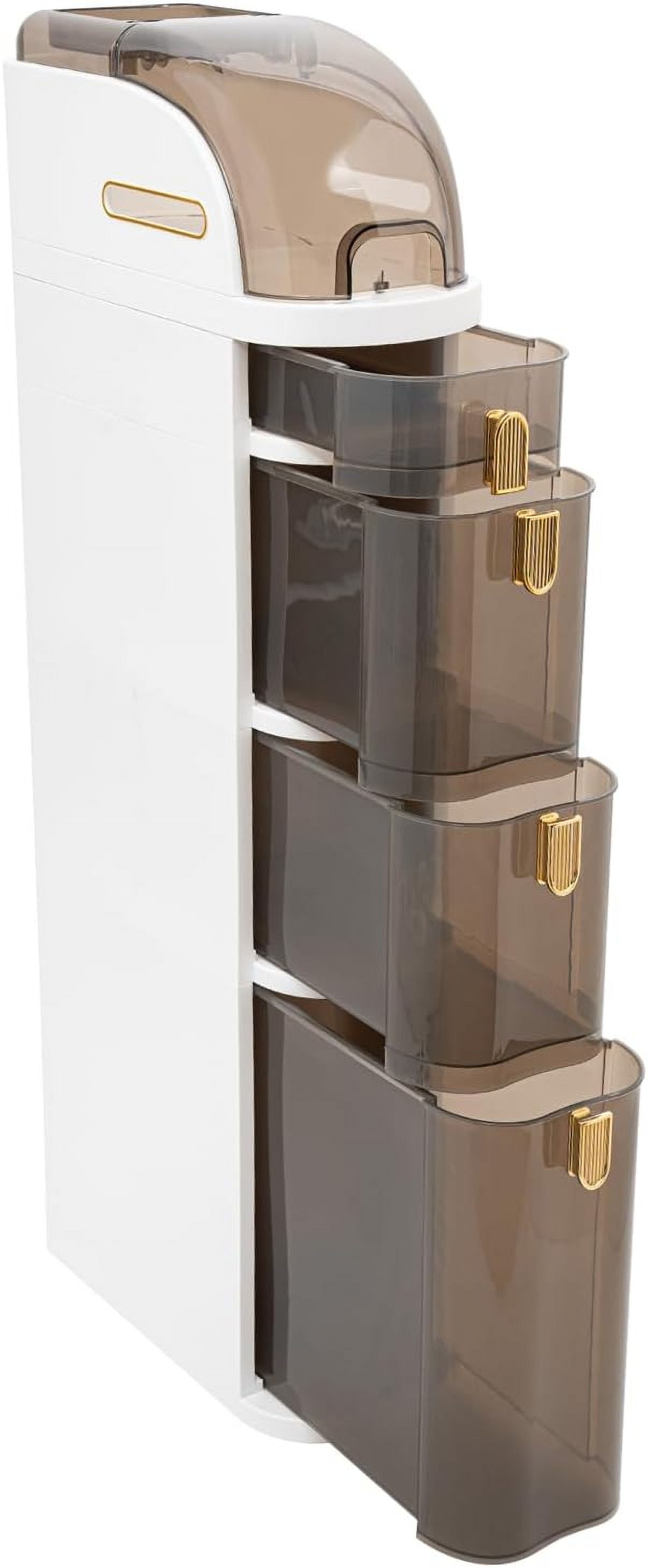Narrow Bathroom Floor Organizer, 4-Tier Freestanding Slim Gap Storage ...