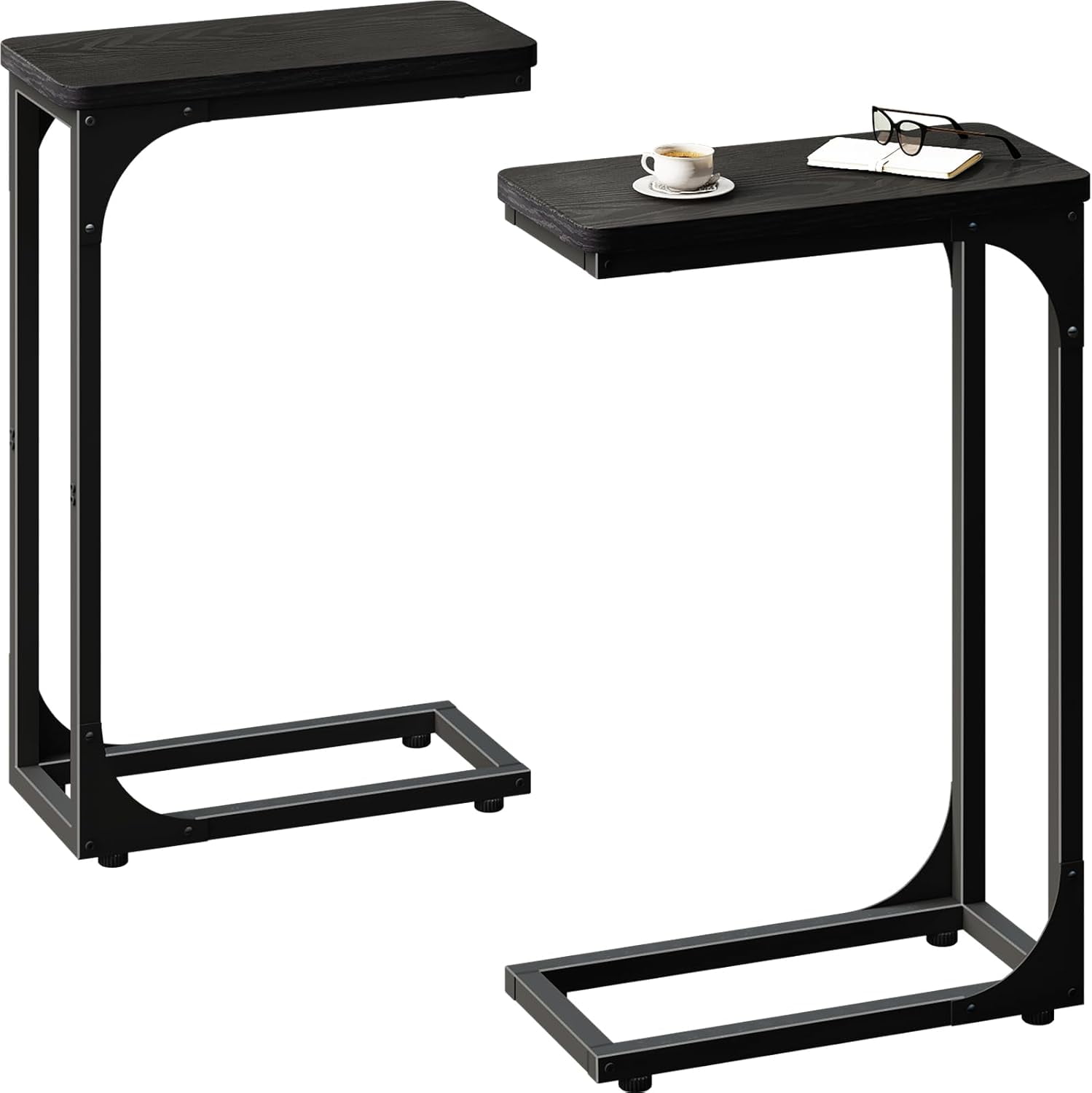 Narrow C Shape Side Table, Living Room Set Slim Sofa Tray Table, Slim ...