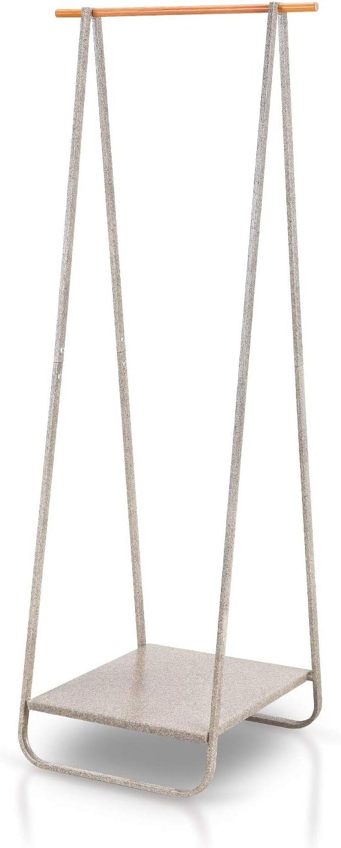 Narrow Clothes Rack Simple Garment Rack with Shelf 1-Tier Coat Clothing ...