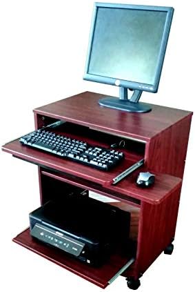 Narrow Computer Laptop desk w/sliding printer shelf - 24" W S2326 ...