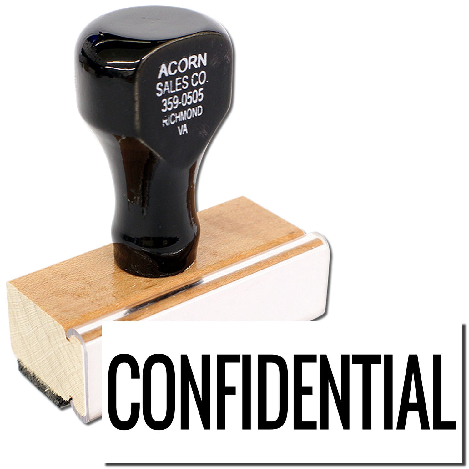 Narrow Confidential Rubber Stamp, Wooden Handle Rubber Stamp, Laser ...