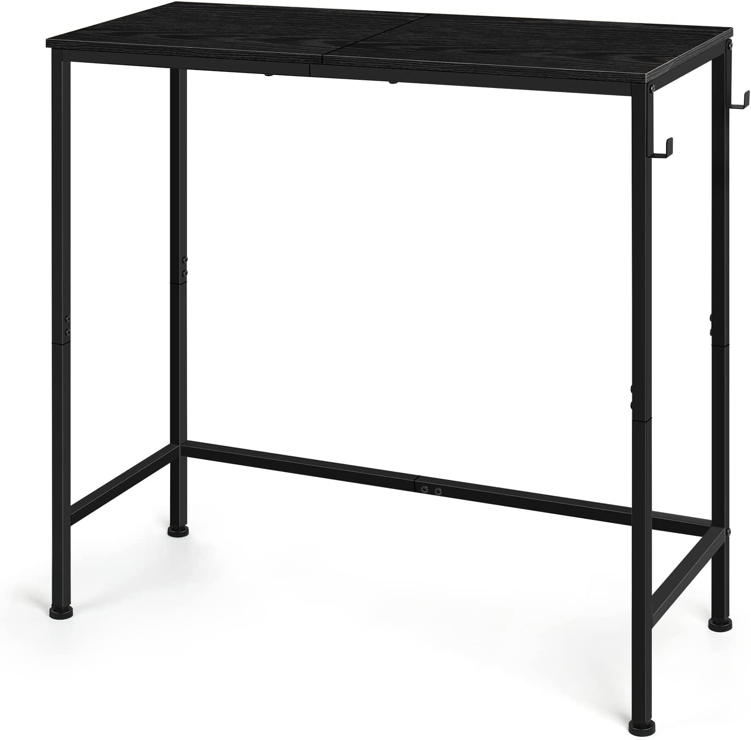Narrow Console Entryway Table with Hooks, Black - Walmart.com