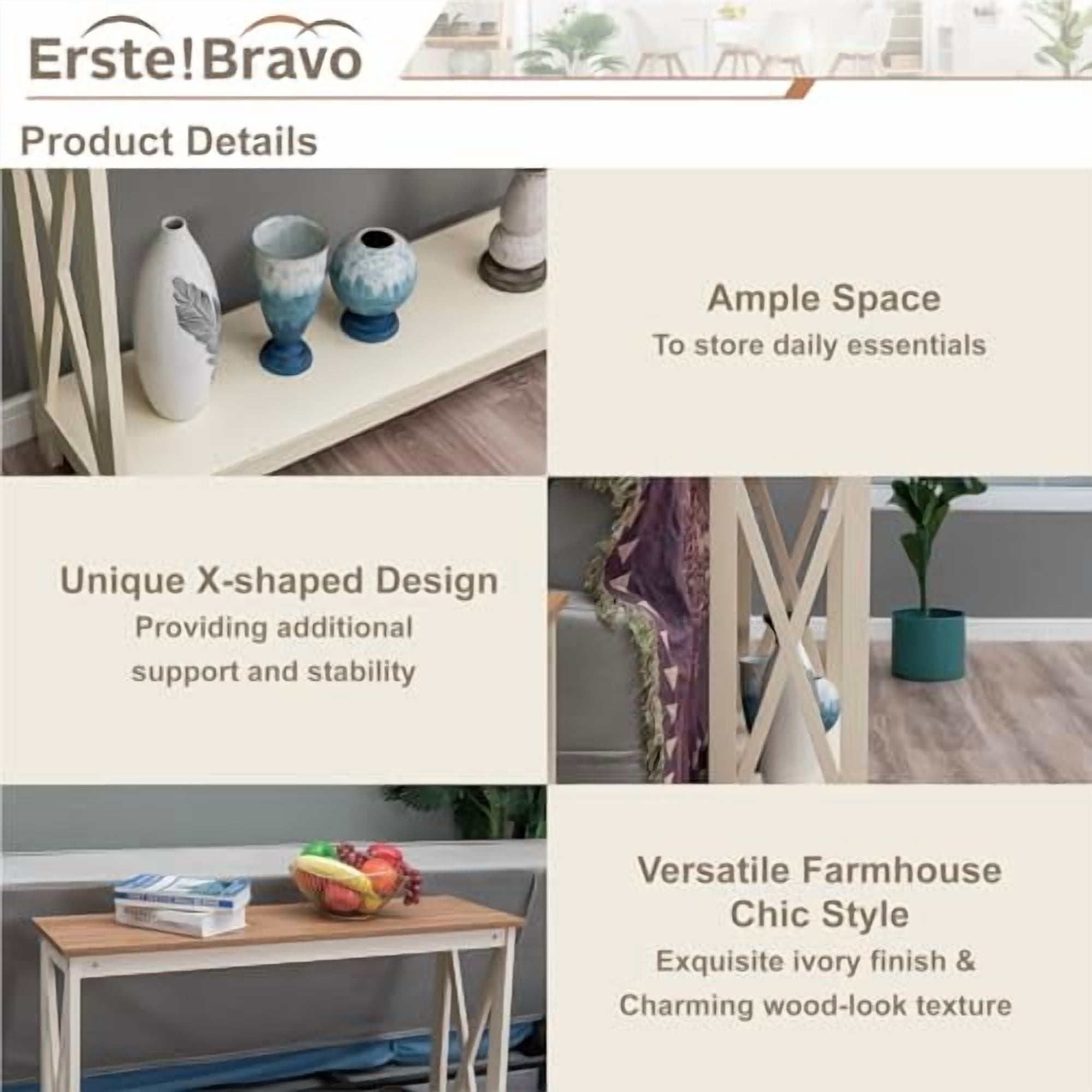 Narrow Console Sofa Table with Storage, 2-Tier Couch Table Behind Sofa ...