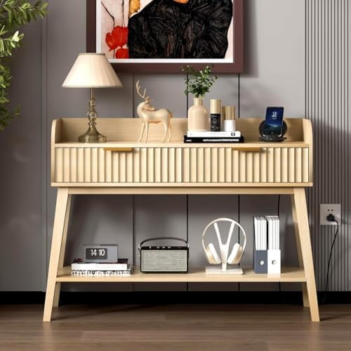 Narrow Console Table, Entryway Table with Storage, Small Wood Entryway ...