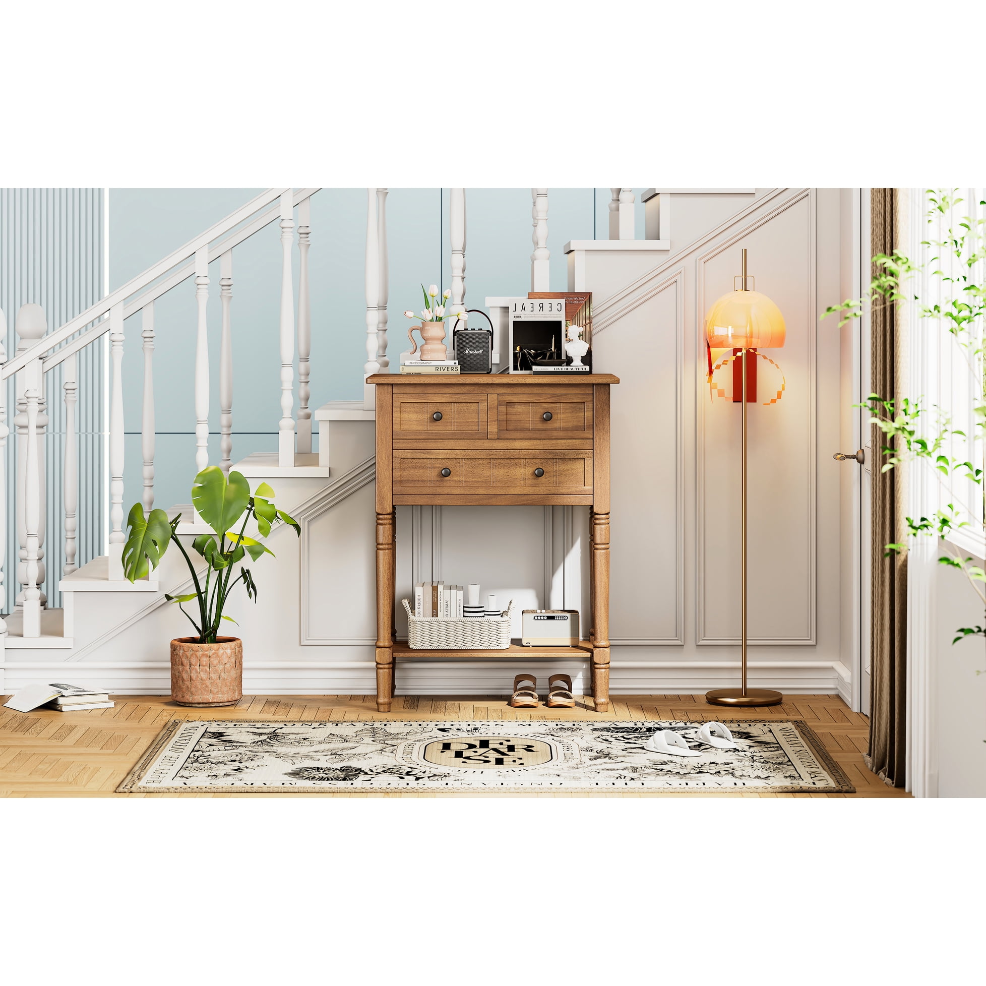 Narrow Console Table With Storage - Stable And Elegant For Living Room ...