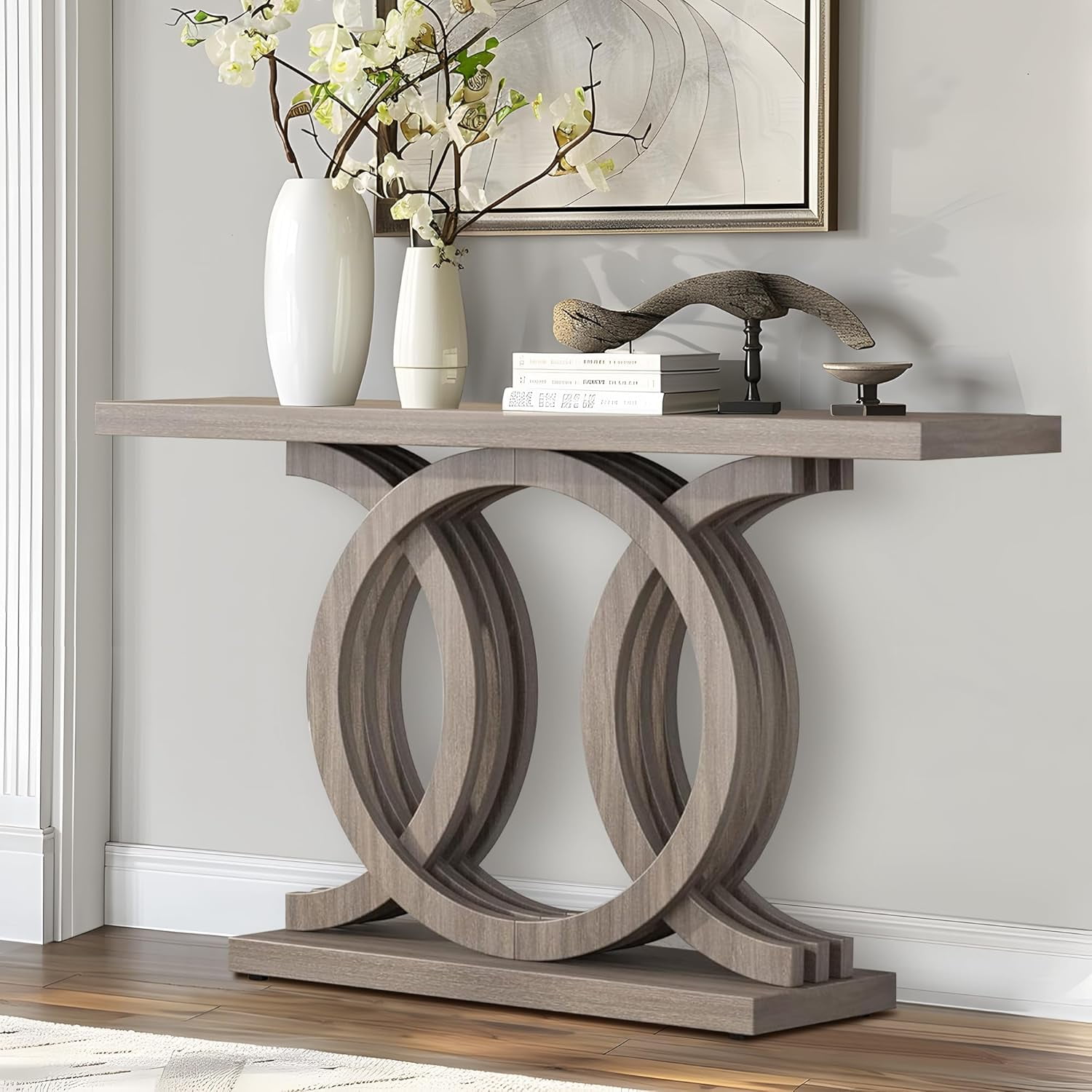 Narrow Console Table Wooden Entryway Table Side Tables Living Room Long ...