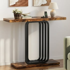 Costway Elegant 2-Tier Console Entryway Table with Storage Shelf ...