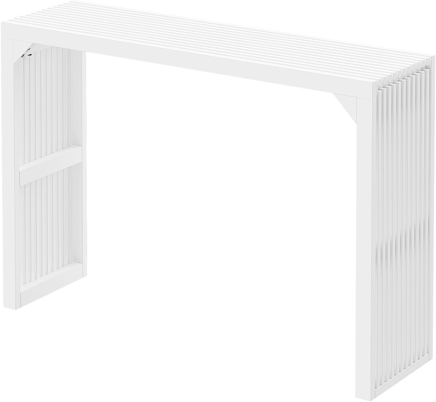 Narrow Console Tables for Entryway, 46" Solid Wood Console Table Behind ...