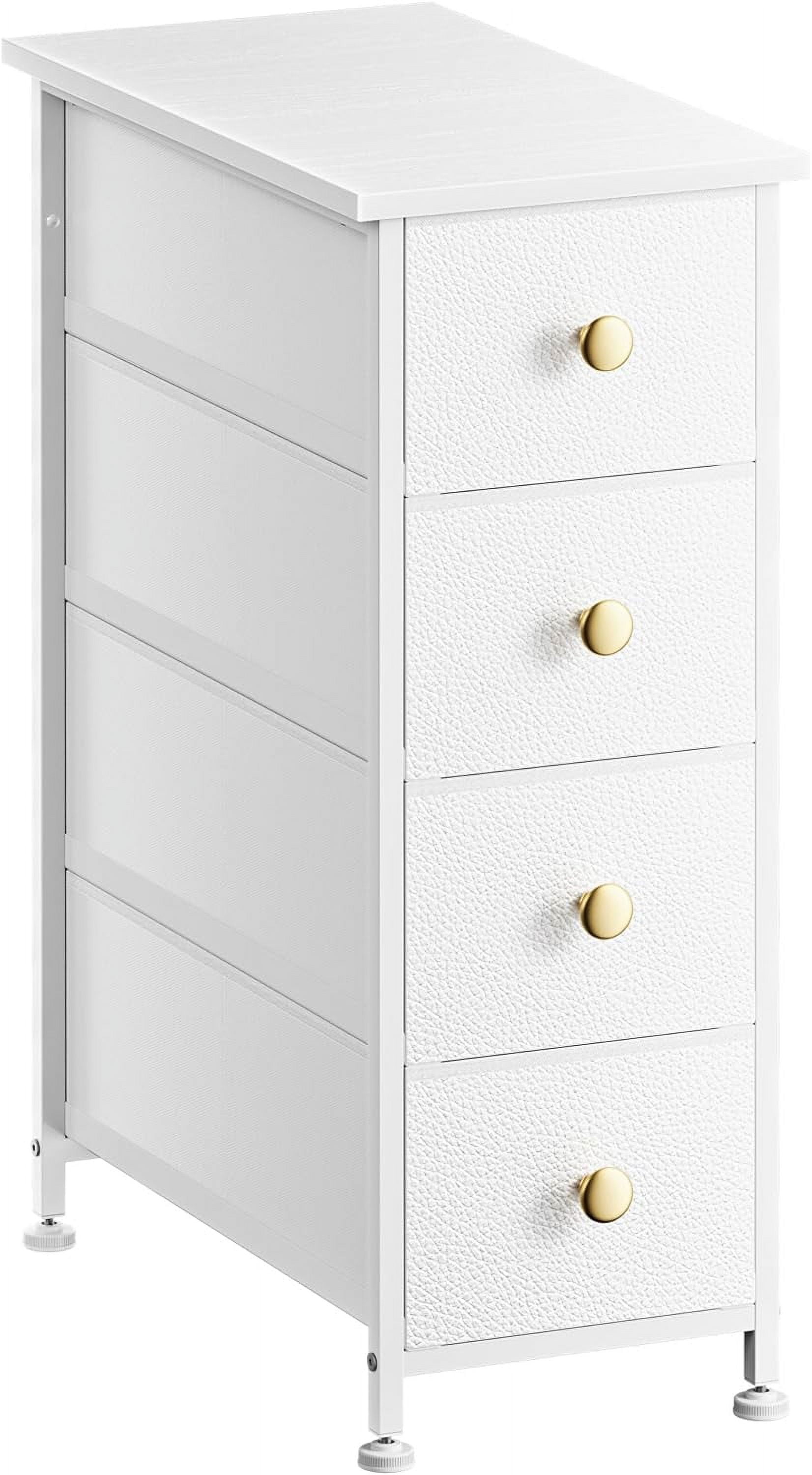 Narrow Dresser for Small Spaces, 4 Drawers Slim Chest of Drawers for ...