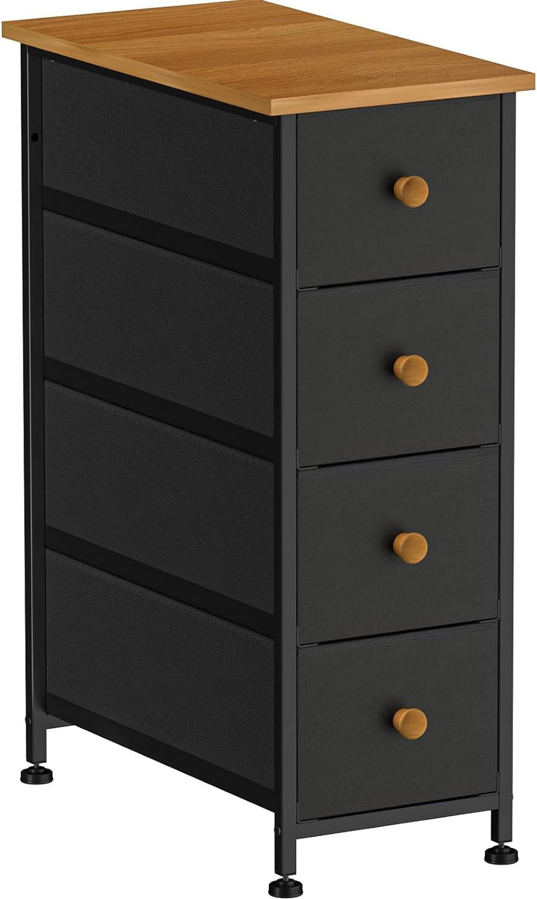 Narrow Dresser Storage Tower with 4 Drawers, Slim Dresser Chest of ...