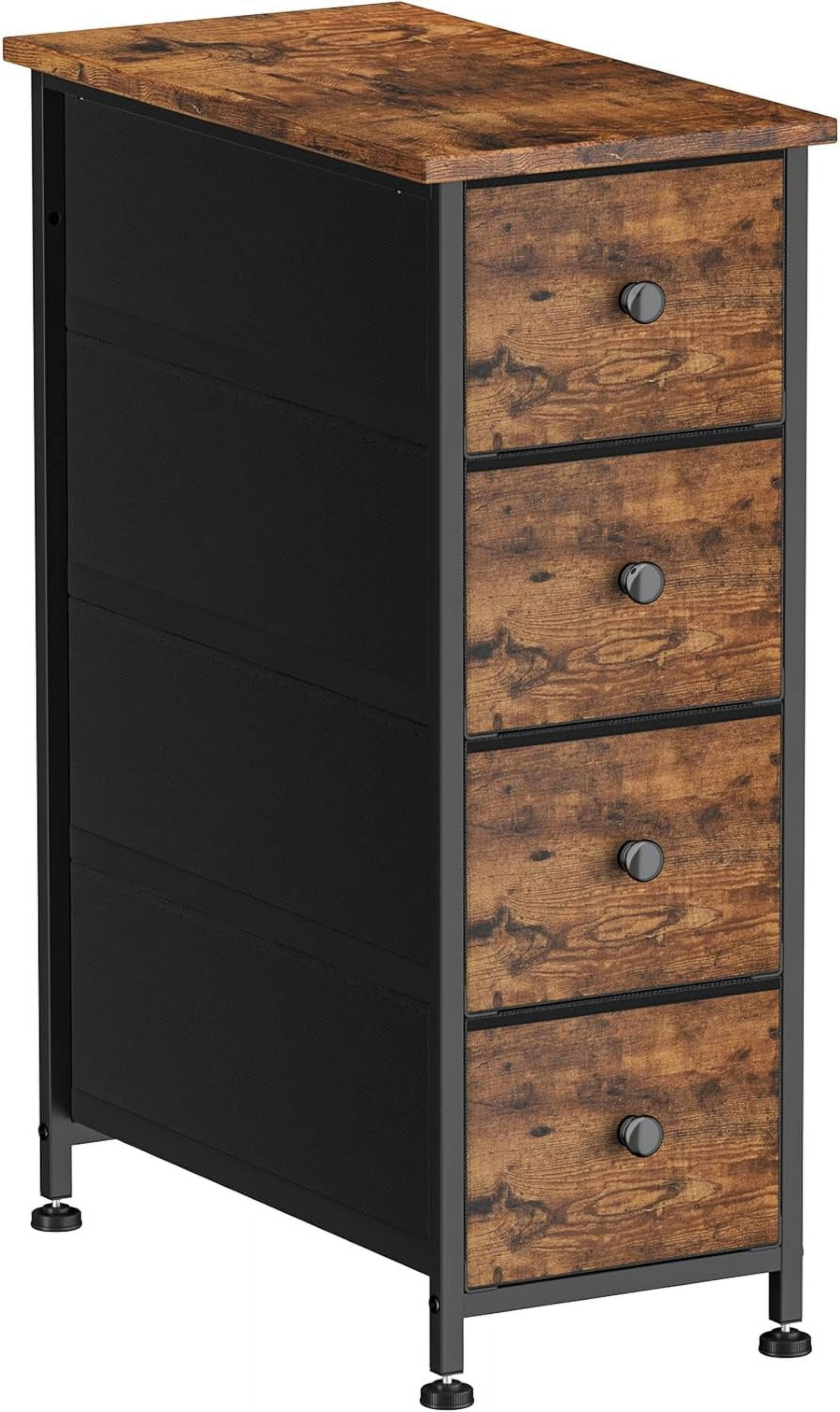 Narrow Dresser Storage Tower with 4 Drawers, Slim Dresser Chest of ...
