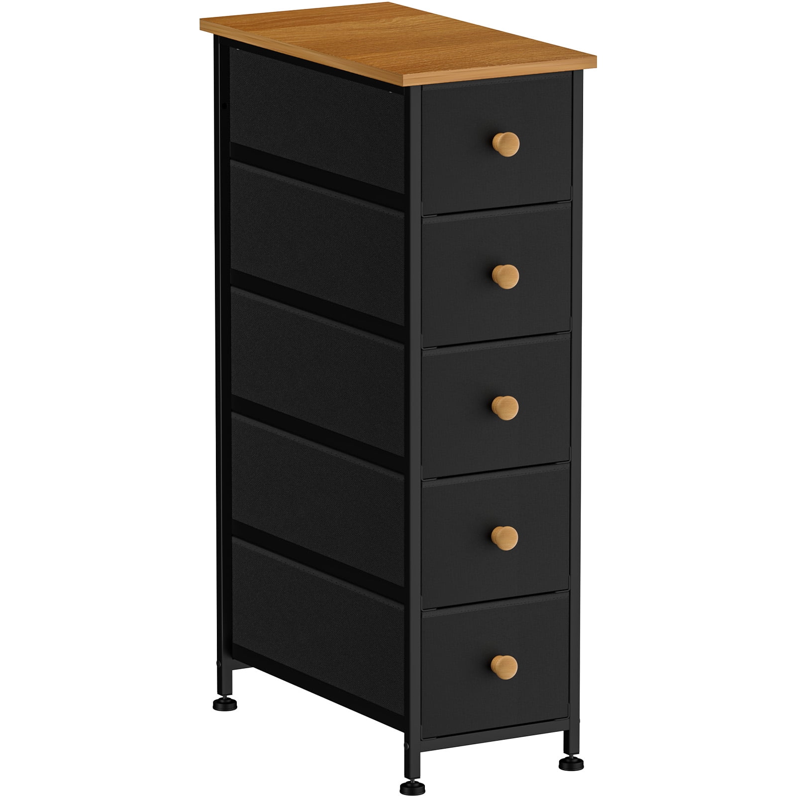 Narrow Dresser Storage Tower with 5 Drawers, Slim Dresser Chest of ...