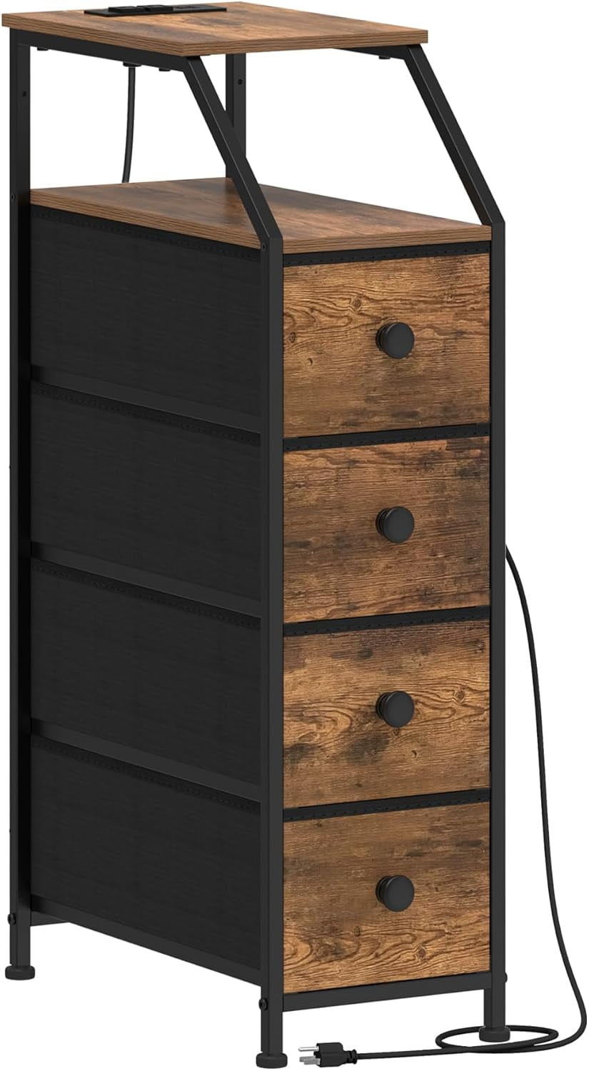 Narrow Dresser Tall Skinny Storage Tower Vertical Slim Chest of Drawers ...