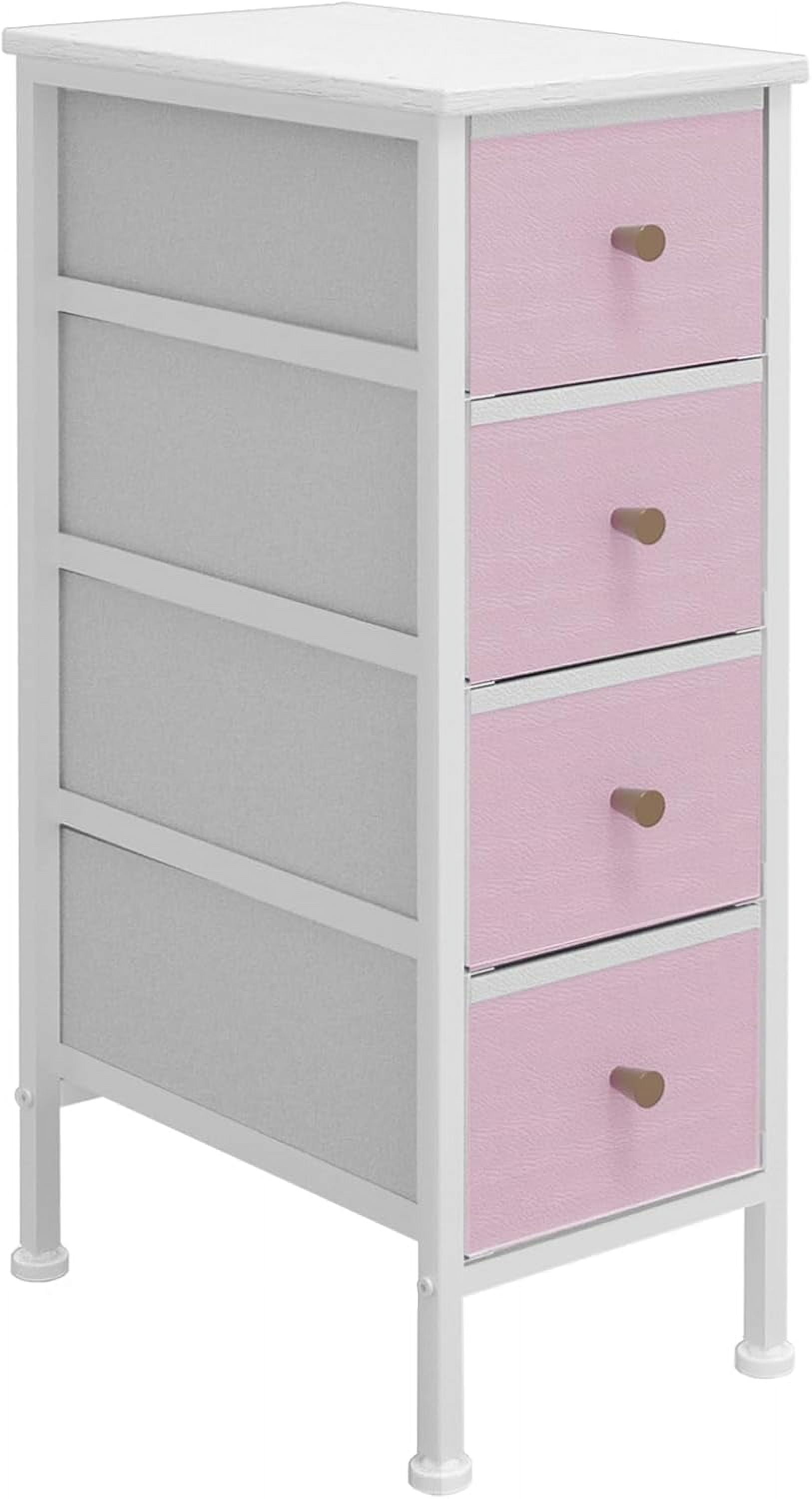 Narrow Dresser with 4 Drawers, Slim Drawer Storage Tower for Small ...