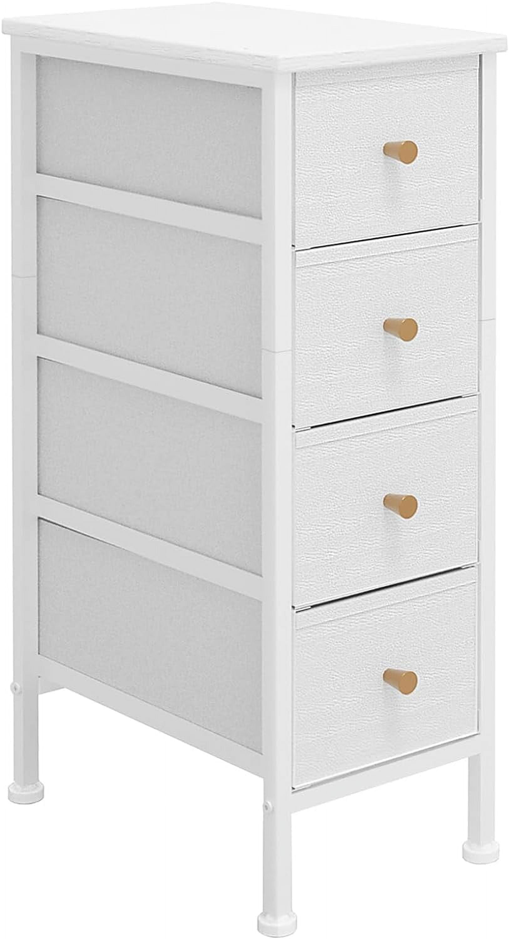 Narrow Dresser with 4 Drawers, Slim Drawer Storage Tower for Small ...