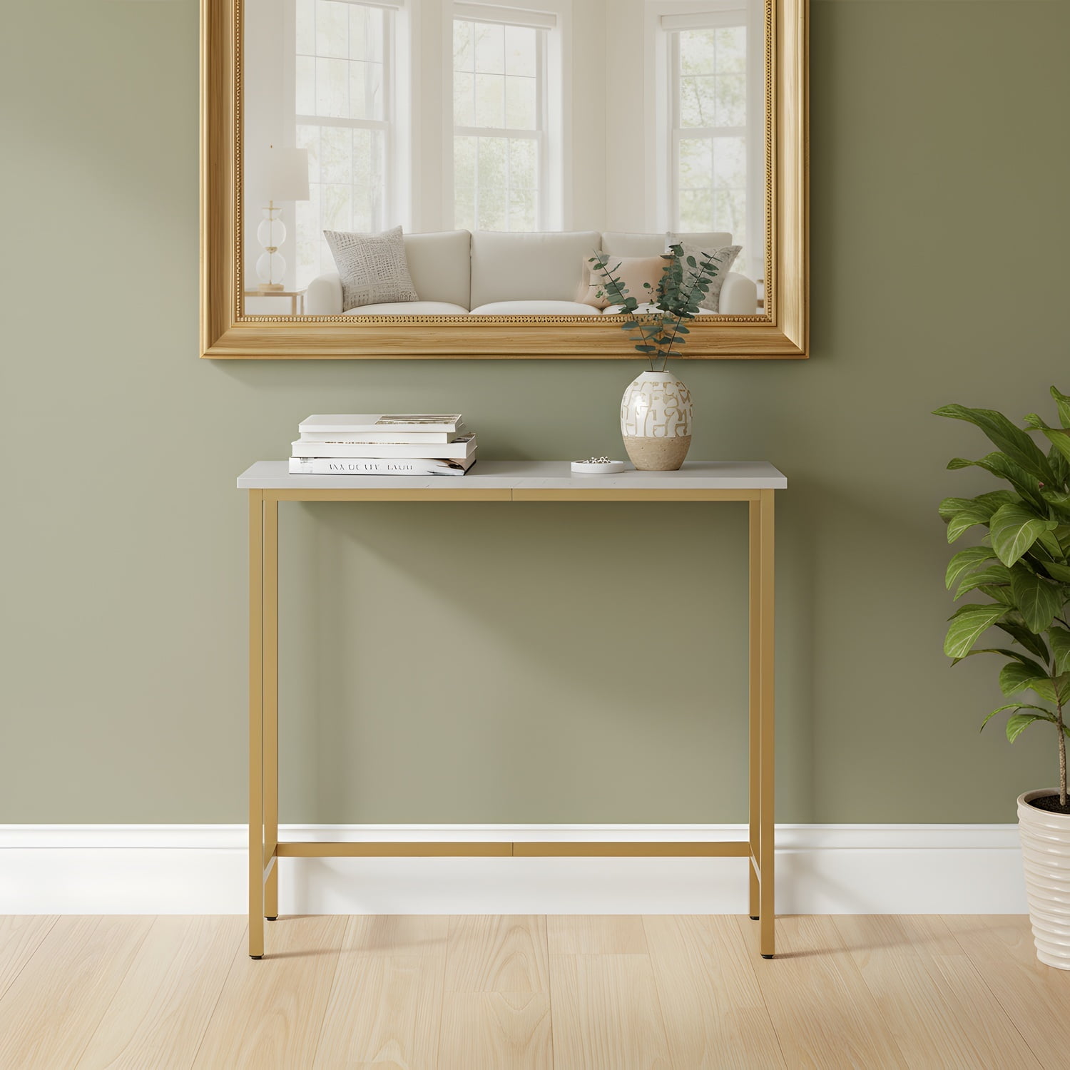 Narrow Entryway Console Table - Slim Design for Hallways & Small Spaces ...