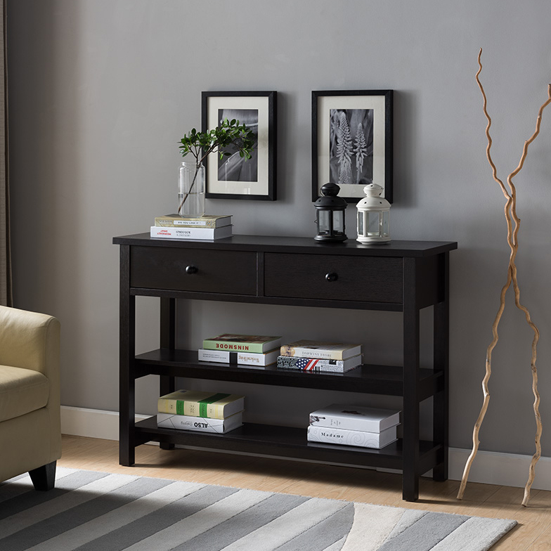 Narrow Entryway Hallway Console Table In Red Cocoa - Walmart.com