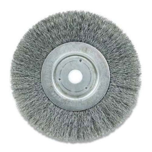 Narrow Face Crimped Wire Wheel, 6 in D x 3/4 in W, .006 in Steel Wire ...