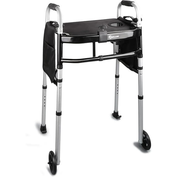 Narrow Folding Walkers for Seniors,Aluminum Lightweight Walkers with ...