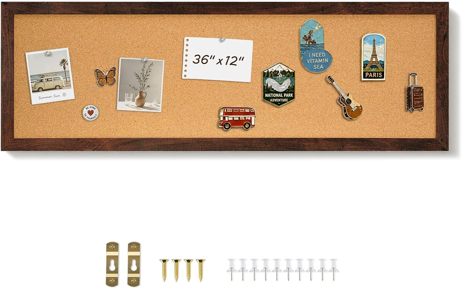 Narrow Linen Bulletin Board 36