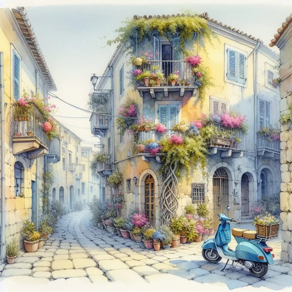 Narrow Mediterranean street 500 pieces of wooden puzzle - Toddler toy ...
