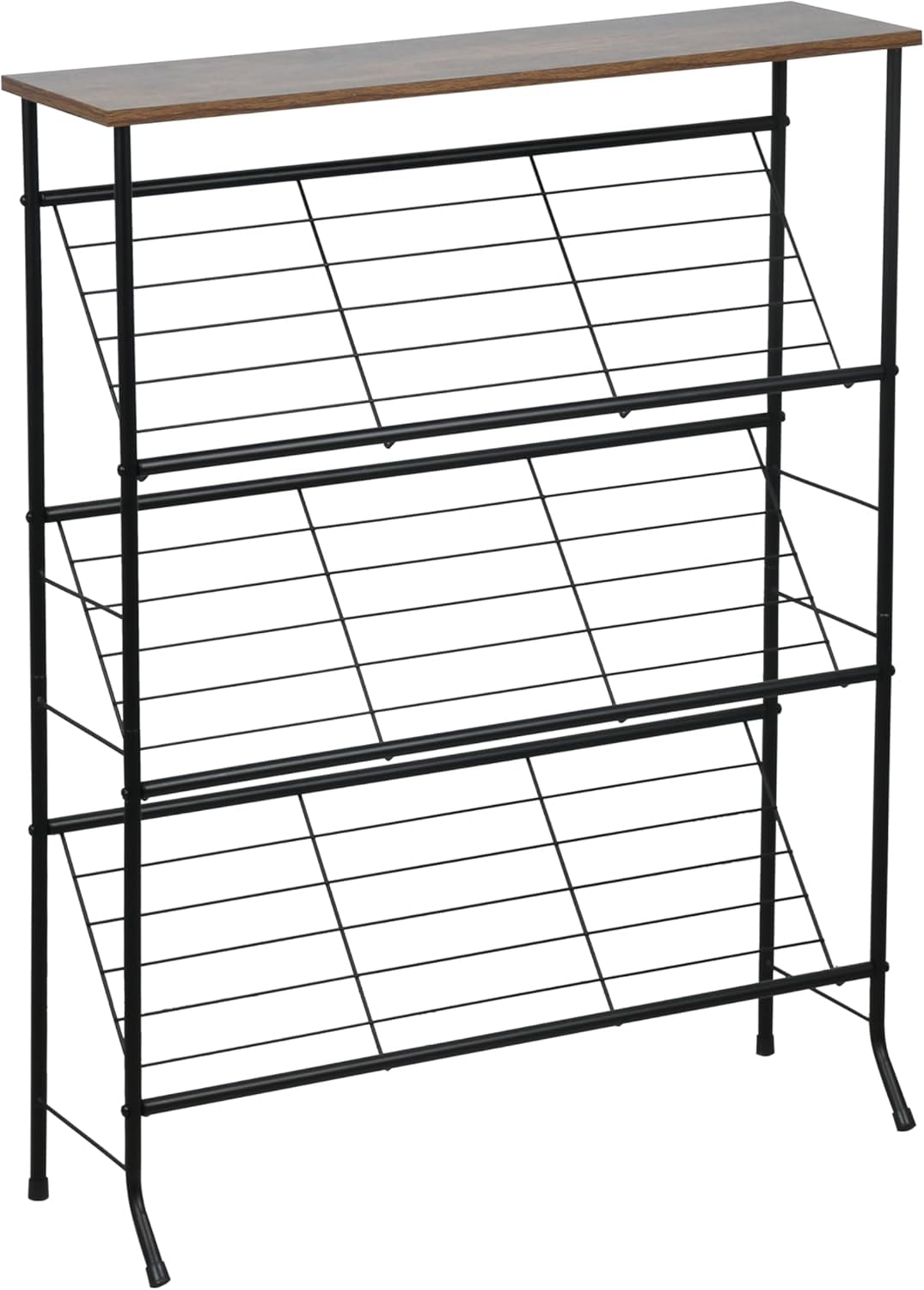 Narrow Metal Shoe Rack for Front Door Entrance, 4 Tier Slanted Shoe ...
