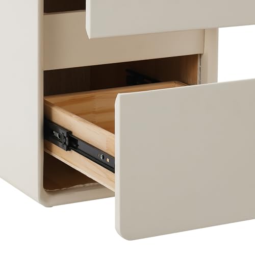 Narrow Nightstand - Narrow Bedside Side Table with Drawers, Small ...