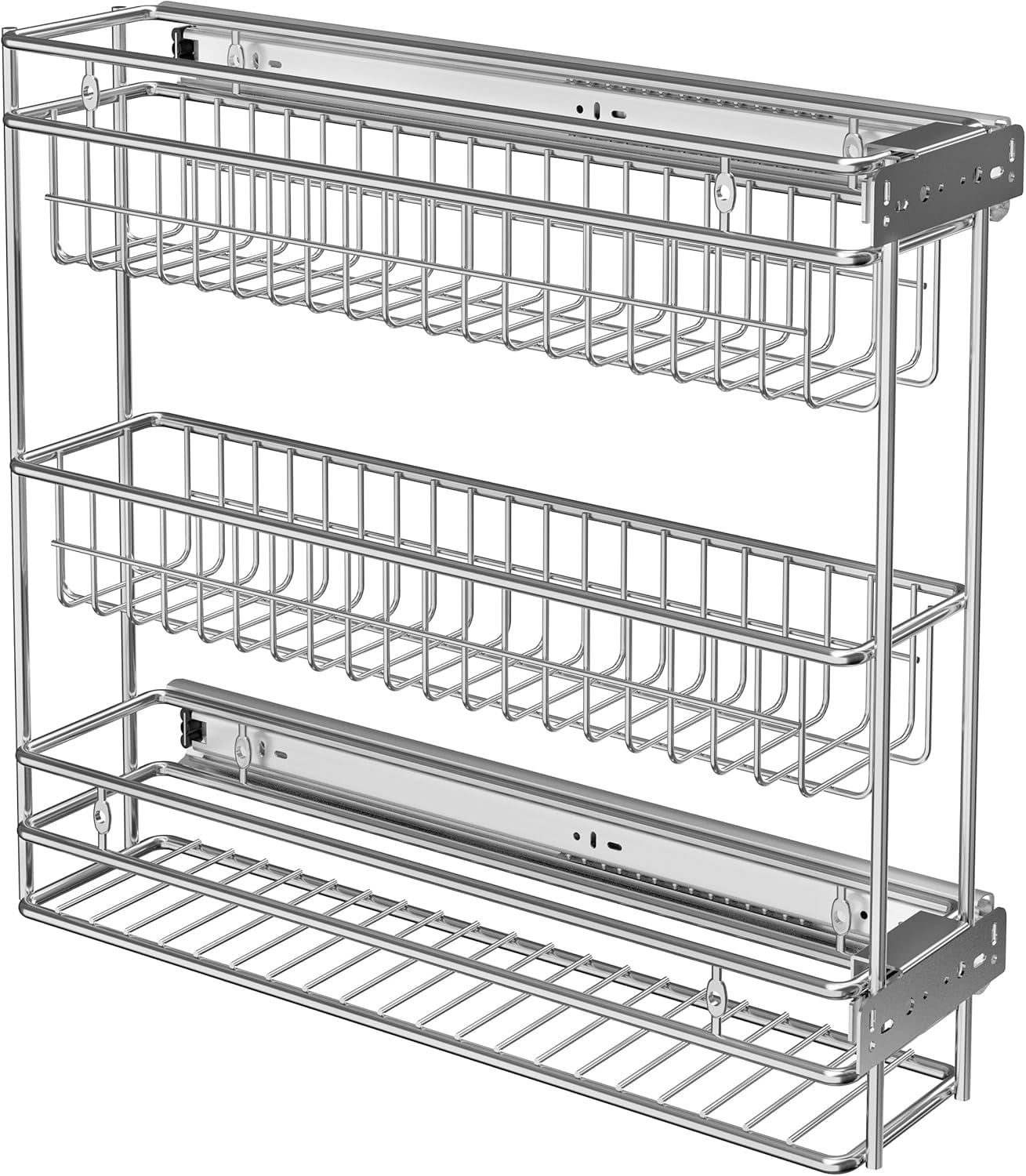 Narrow Pull Out Cabinet Organizer(4⅜" W x 18⅛" D),Pull Out Spice Rack ...
