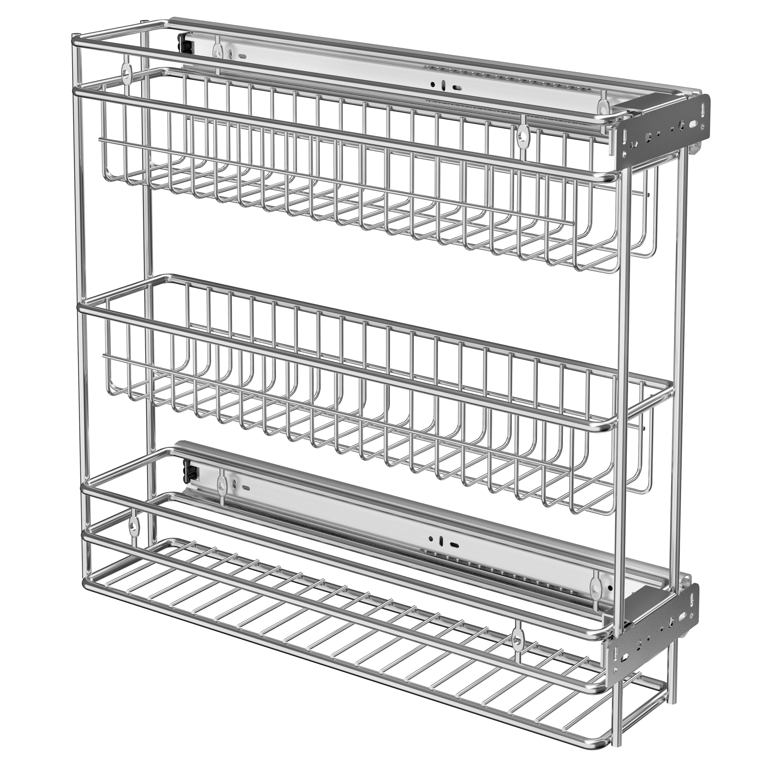 Narrow Pull Out Cabinet Organizer(4⅜" W x 18⅛" D),Pull Out Spice Rack ...