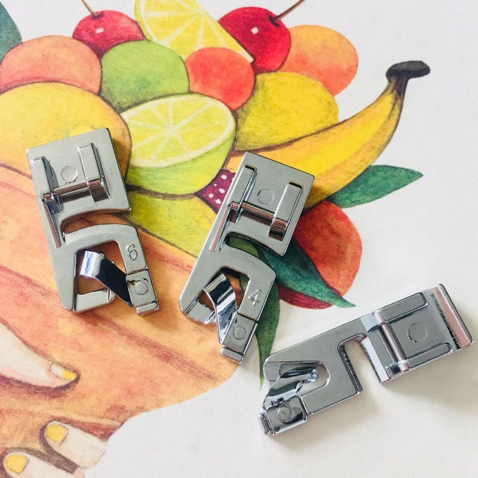 Narrow Rolled Foot Sewing Machine Hemmer Presser Foot 3 Pcs Set ...