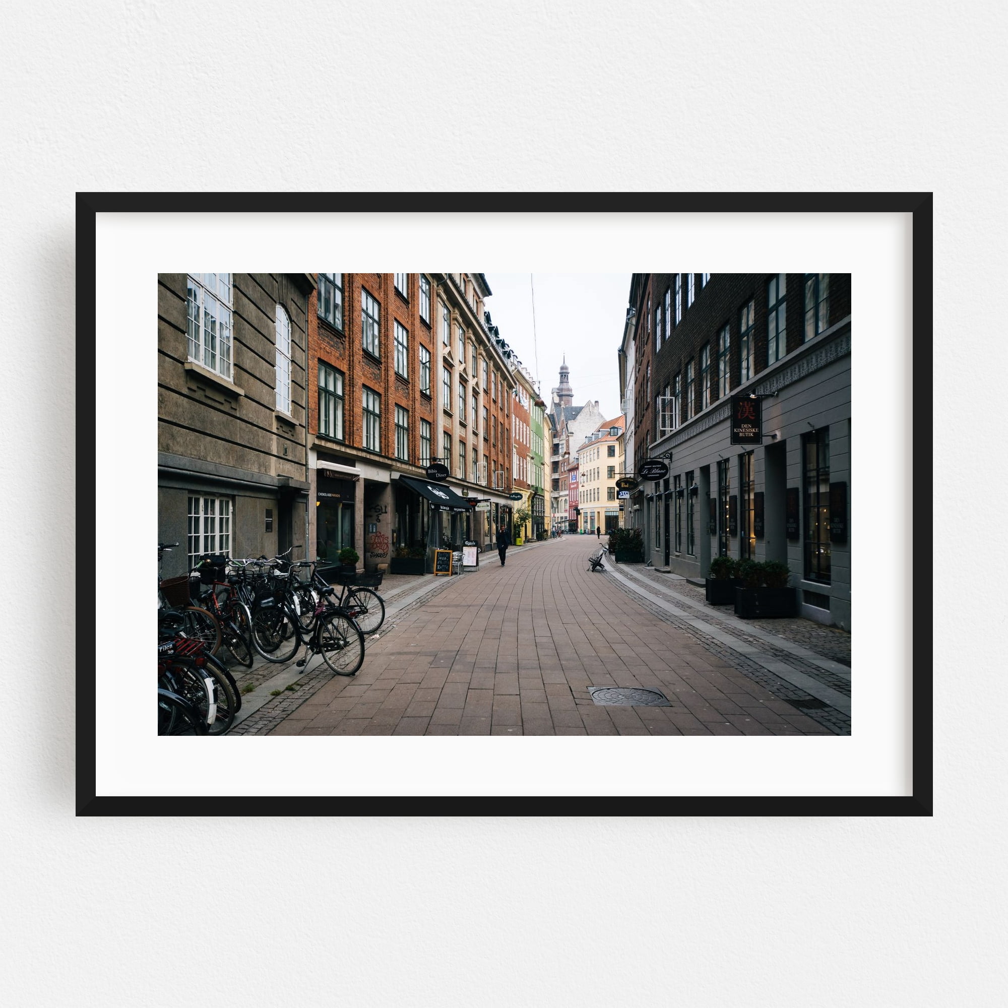 Narrow Rosengården - Copenhagen Denmark Photography Black Framed Wall ...