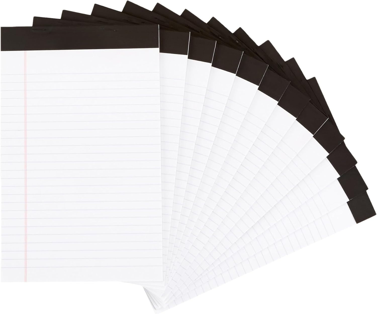 Narrow Ruled Lined Writing Note Pad, 5 inch x 8 inch, 12 Count (12 Pack ...